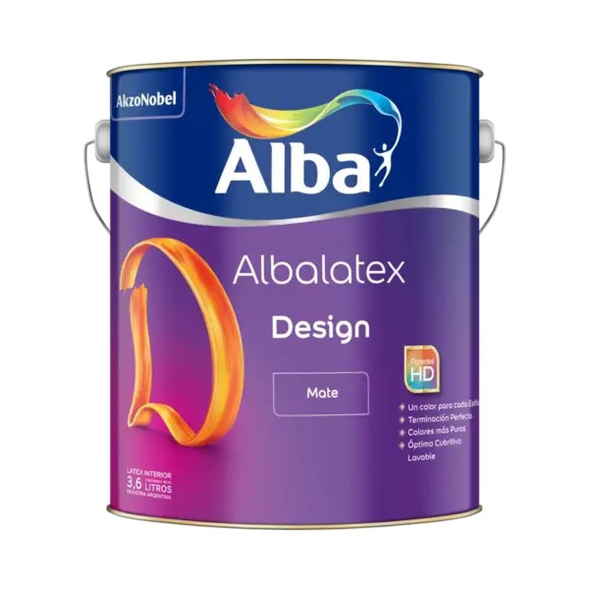 Alba | Albalatex Design latex interior gris cincel mate 4 L